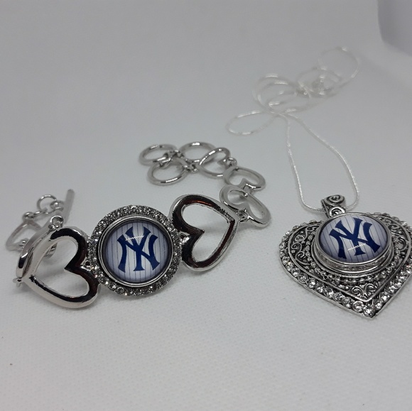 Jewelry | New York Yankees Necklace And Bracelet Set | Poshmark